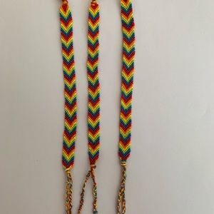 Jewelry | Rainbow Chevron String Vsco Friendship Bracelet | Poshmark